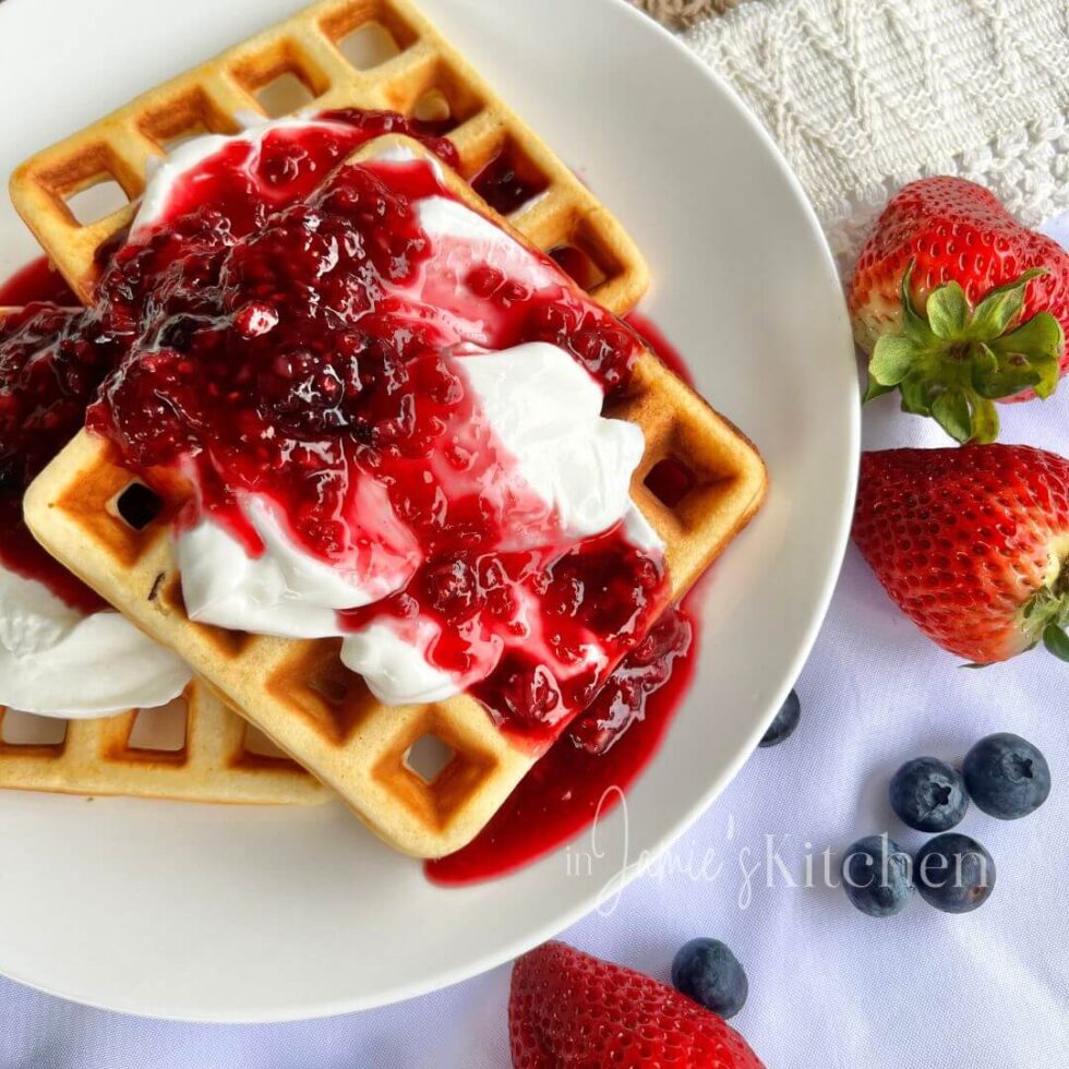 Very Berry Waffles - In Jamie's Kitchen