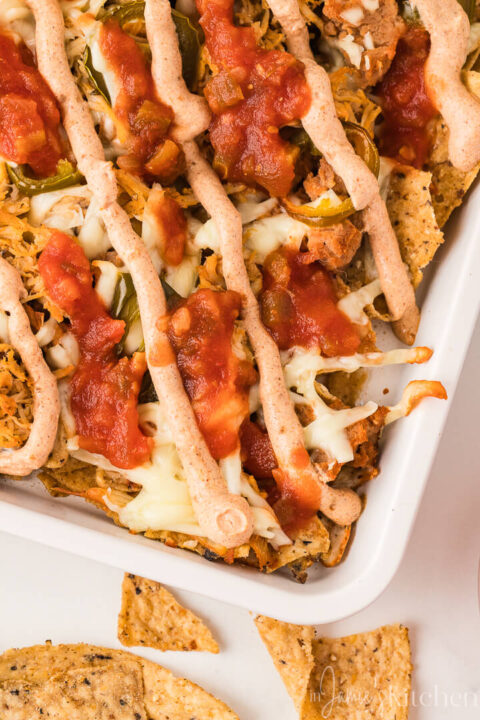 Healthy Chicken Nachos - In Jamie's Kitchen