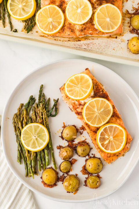 Sheet Pan Salmon Dinner - In Jamie's Kitchen