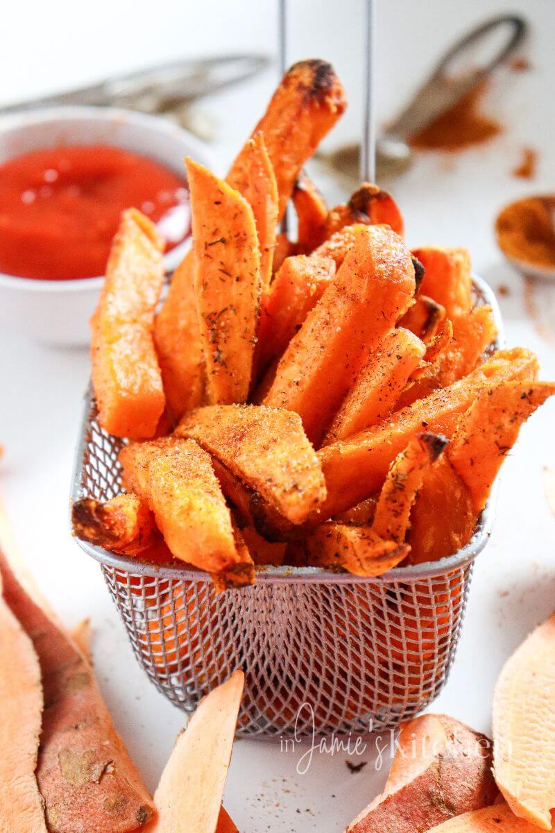 Air Fryer Sweet Potato Fries - In Jamie's Kitchen